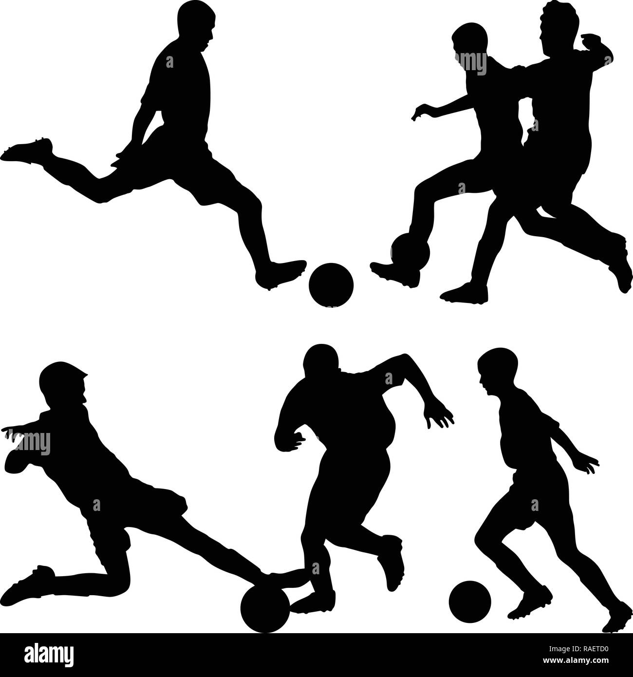 Soccer match goal defence Stock Vector Images - Alamy