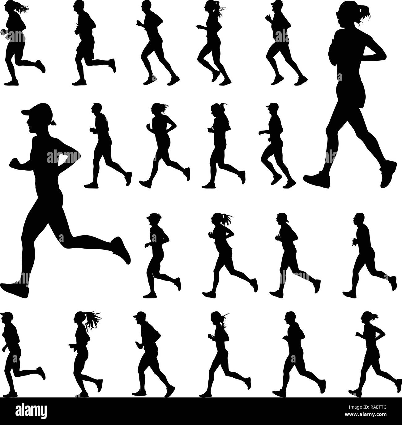 runner silhouette. run vector Stock Vector Image & Art - Alamy