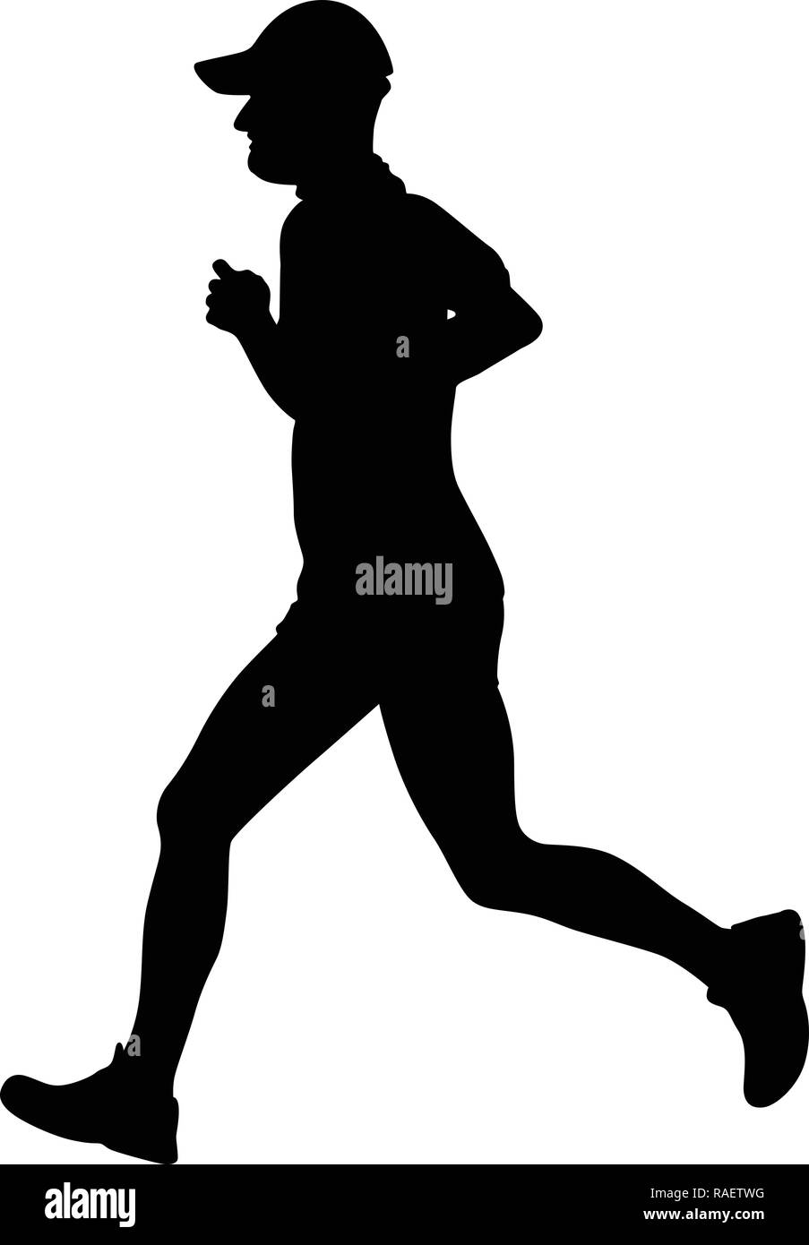 Marathon Runner Silhouette Male Cut Out Stock Images & Pictures - Alamy