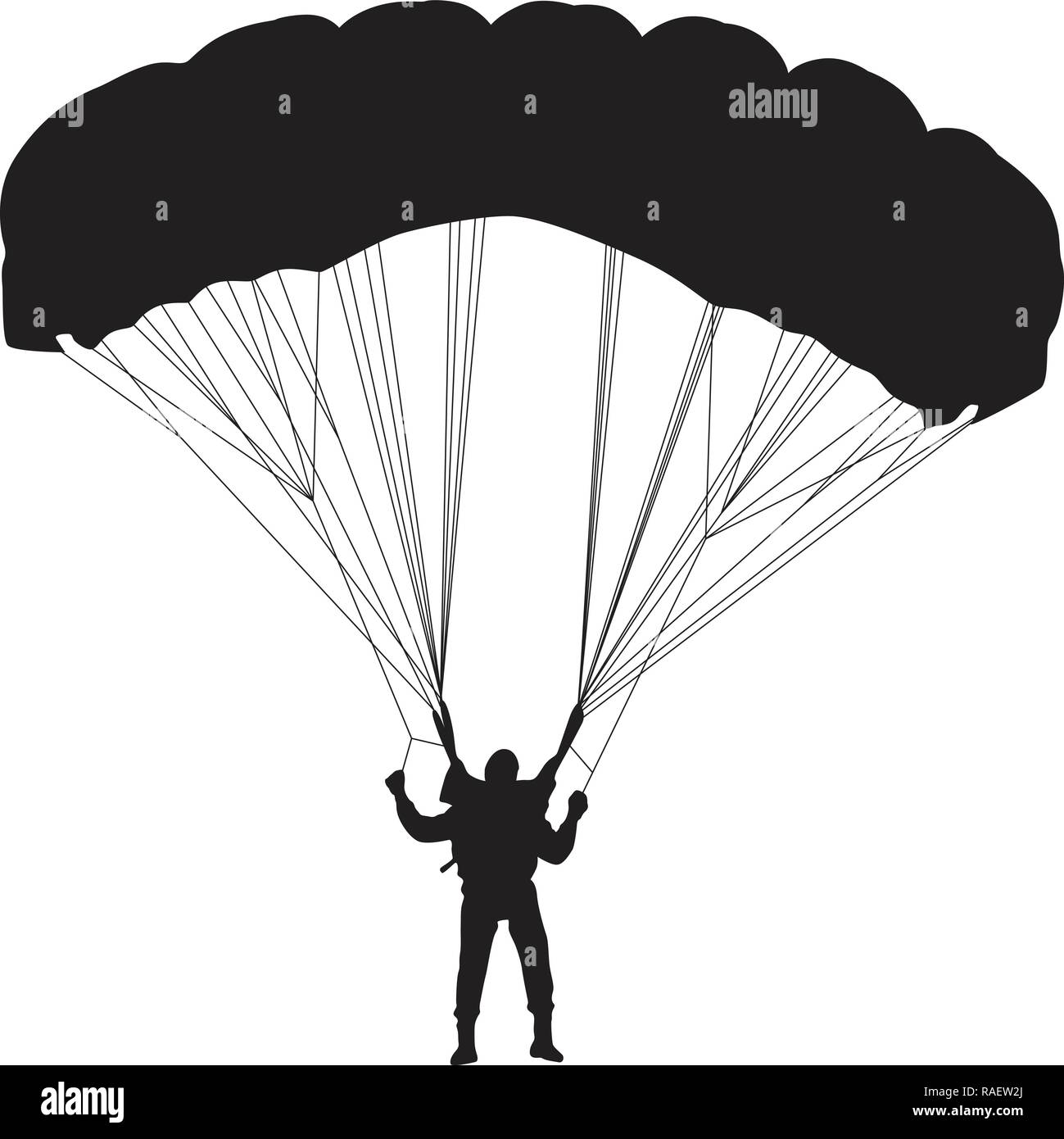 parachutist silhouette vector Stock Vector Image & Art - Alamy