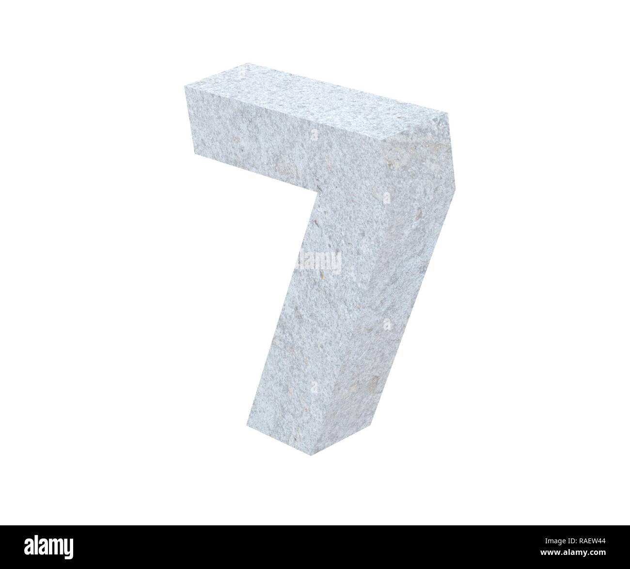 3D rendering concrete number 7 seven. 3D render Illustration Stock ...