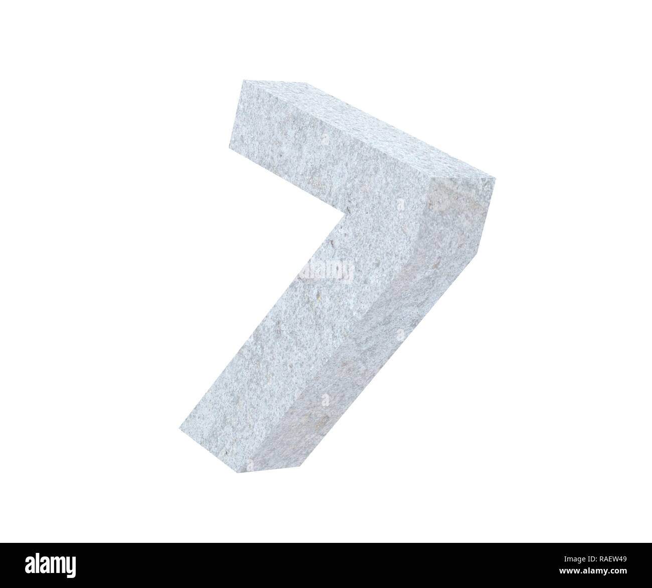 3D rendering concrete number 7 seven. 3D render Illustration Stock ...