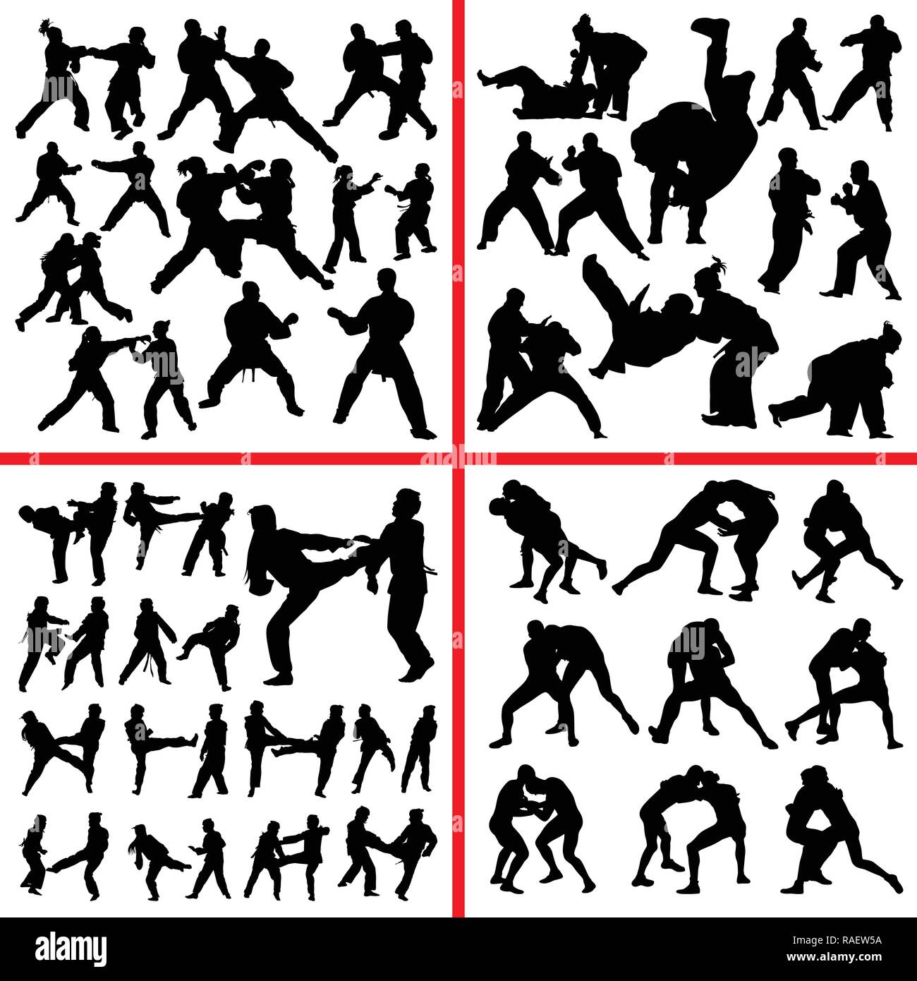 Jiu jitsu martial art Stock Vector Images - Alamy