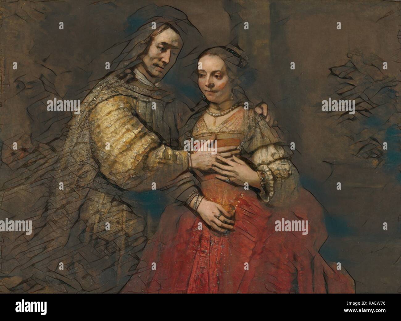 Isaac and Rebecca, Known as The Jewish Bride, Rembrandt Harmensz. van ...