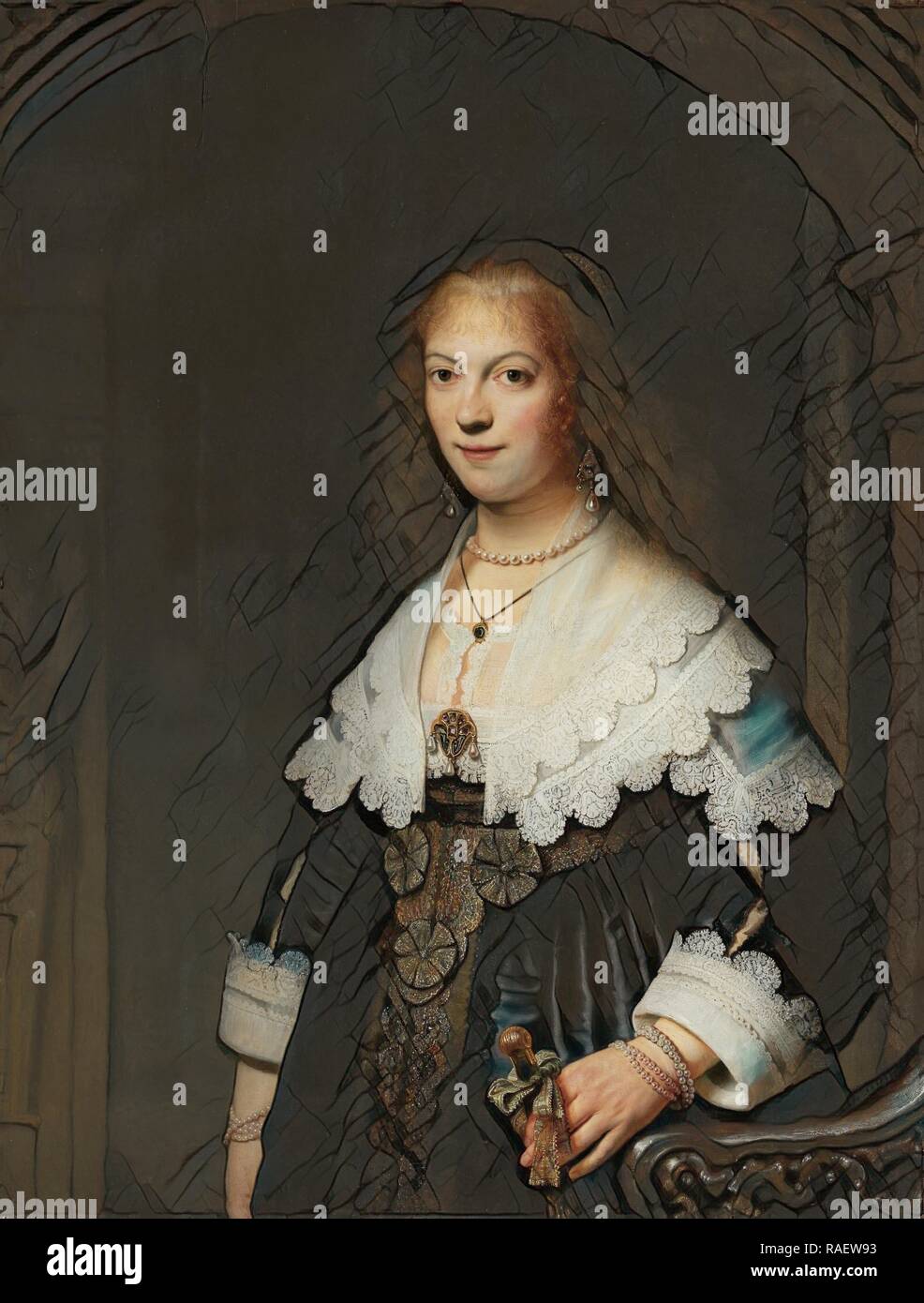 Portrait of a Woman, Possibly Maria Trip, Rembrandt Harmensz. van Rijn ...