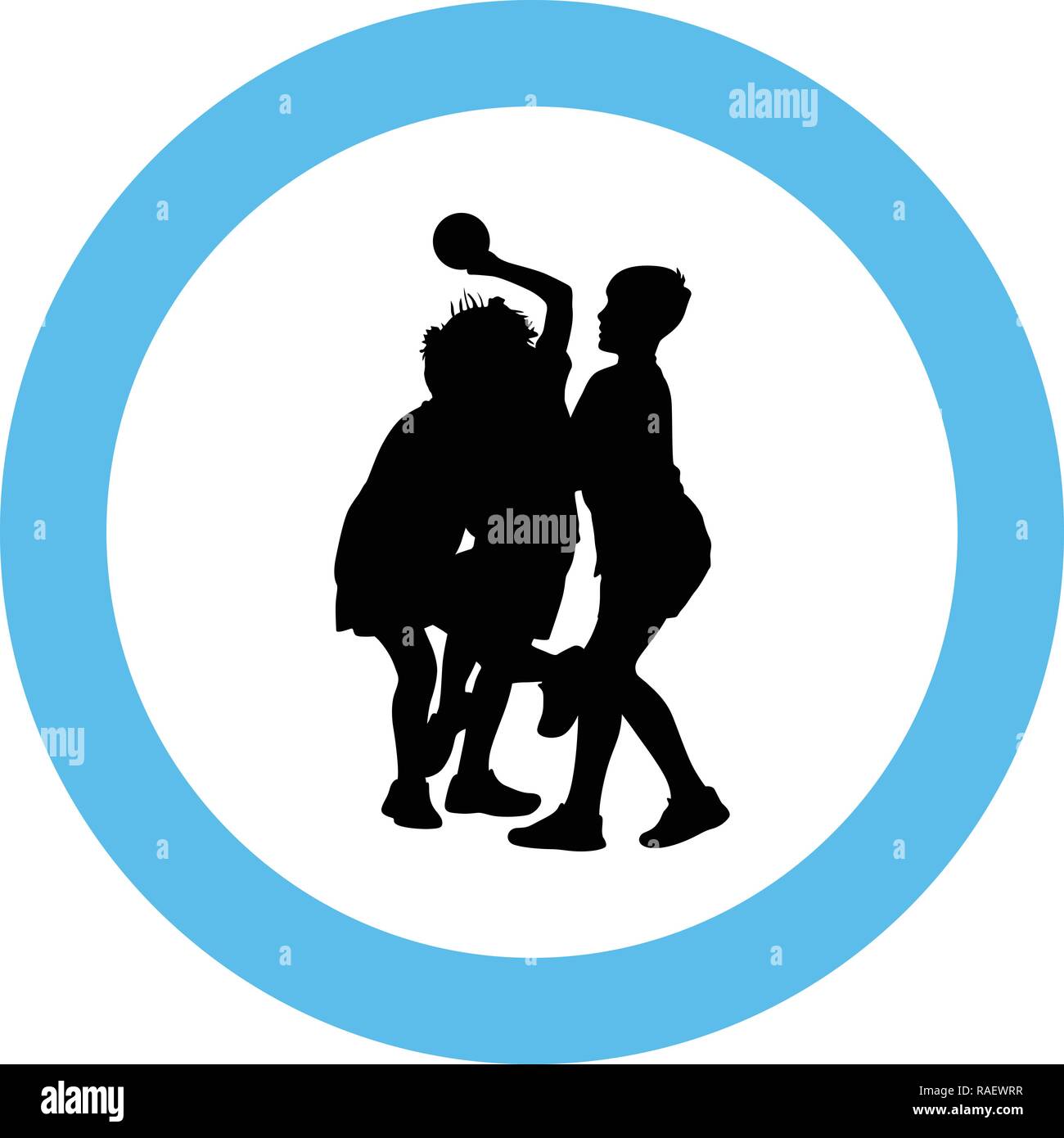 kid play handball Stock Vector Image & Art - Alamy