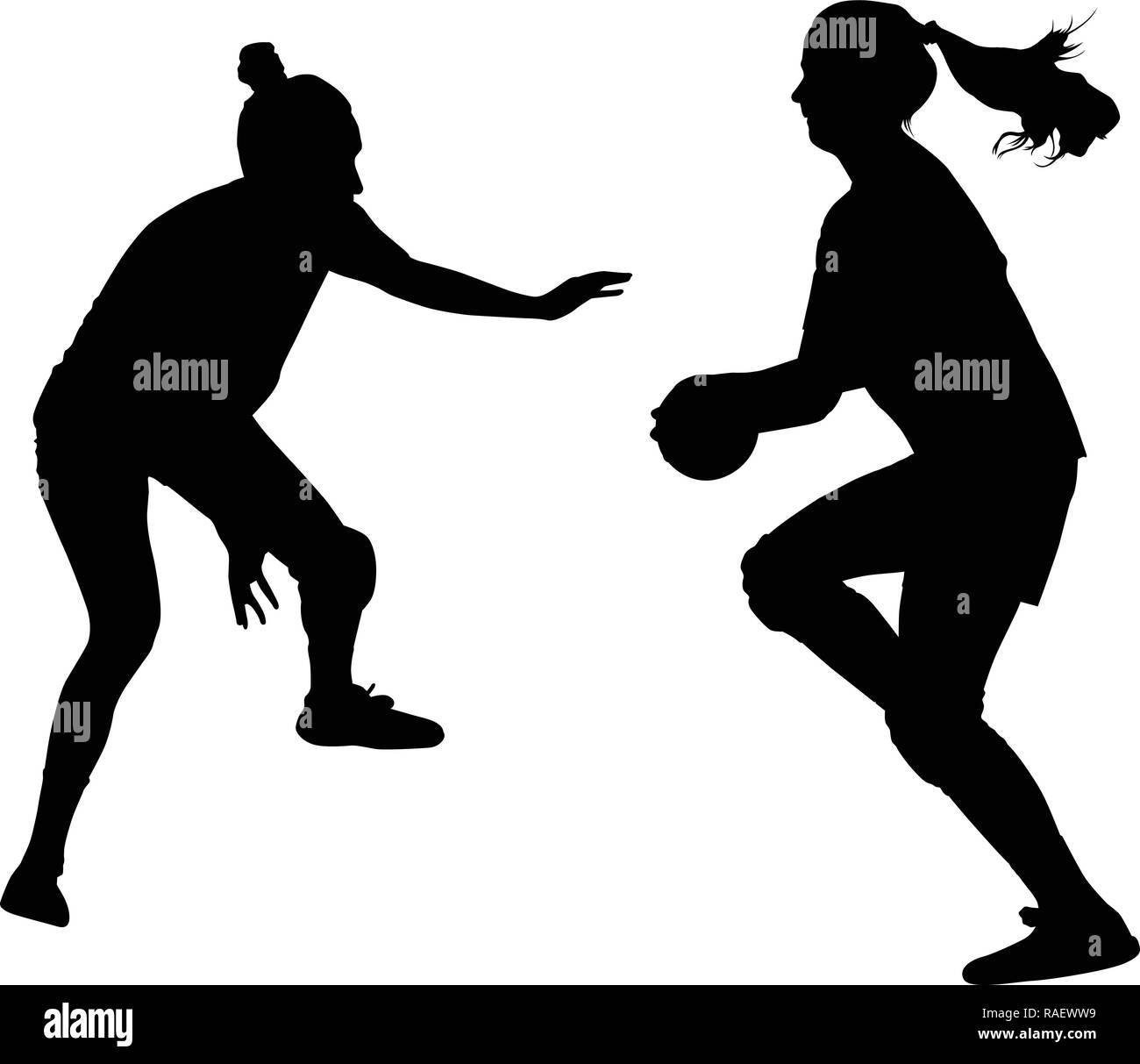 handball woman player Stock Vector Image & Art - Alamy