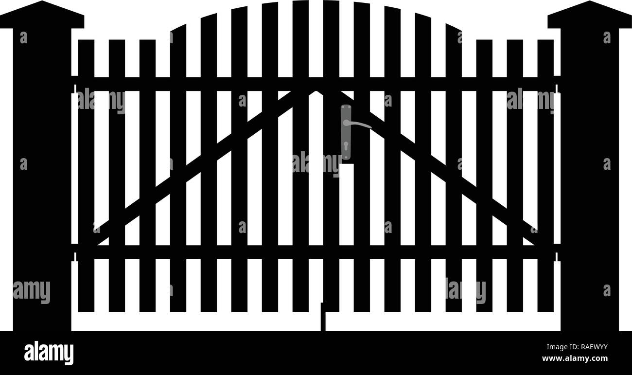gate silhouette vector Stock Vector Image & Art - Alamy