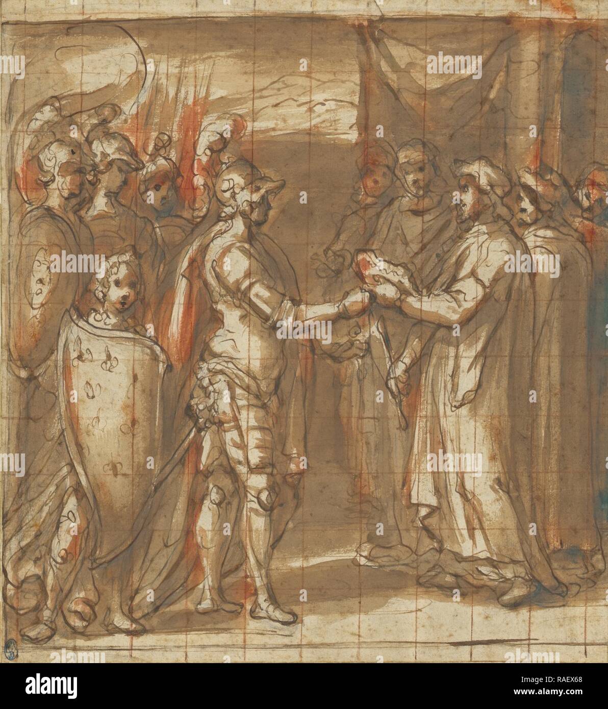Scene from the History of the Farnese Family, Taddeo Zuccaro (Italian ...