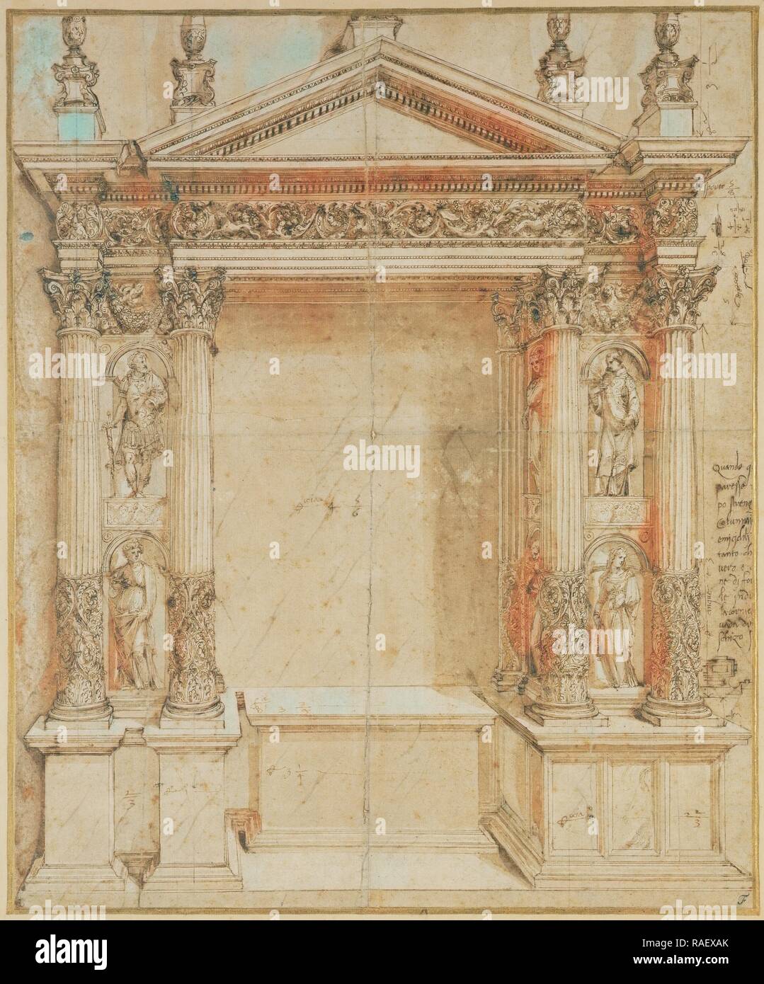 Design for an Altar, Baldassare Peruzzi (Italian, 1481 - 1536), Italy ...