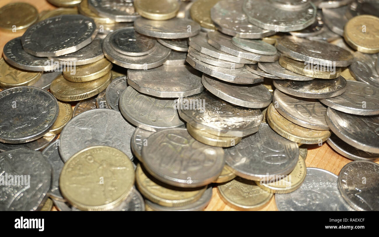 Australian coins random assortment Stock Photo - Alamy