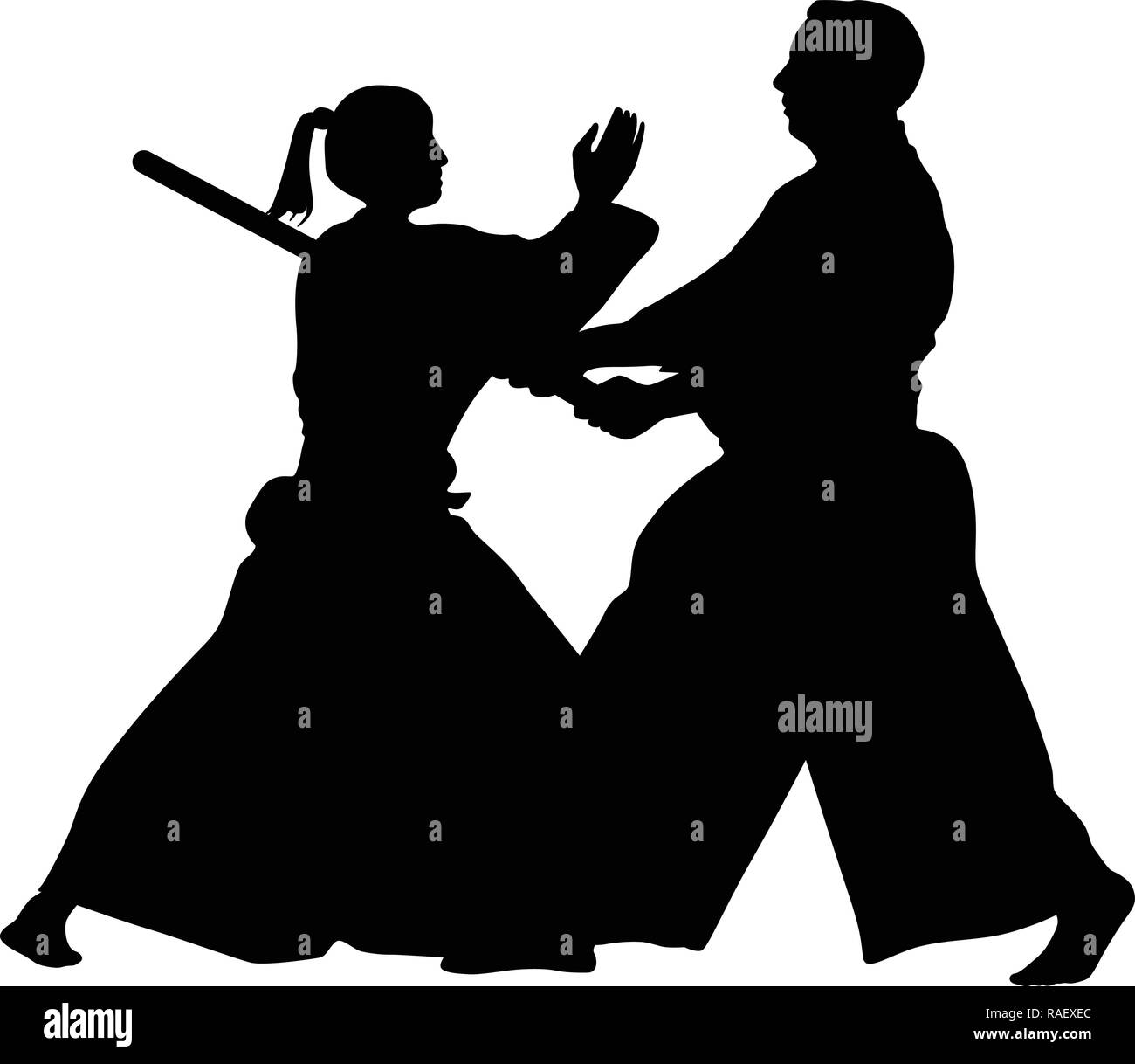 Aikido technique Stock Vector Images - Alamy