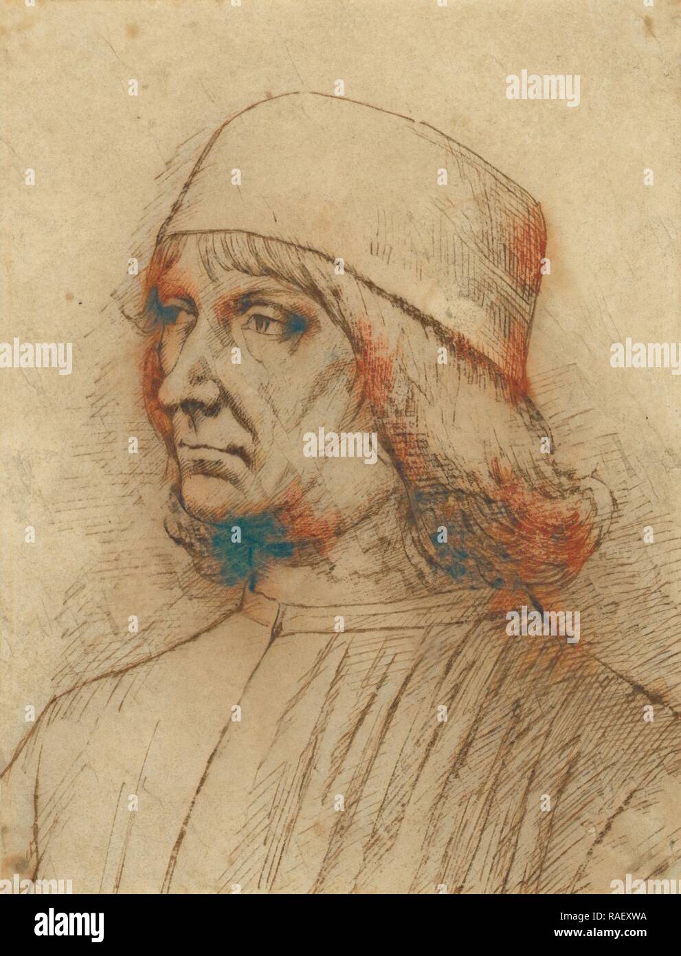 Portrait of a Man, North Italian, about 1490, Pen and brown ink, 21 x ...