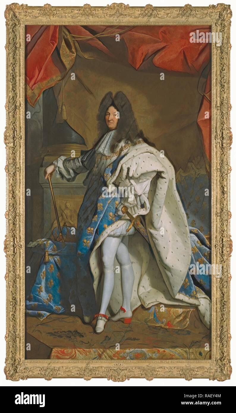 Portrait of Louis XIV, After Hyacinthe Rigaud (French, 1659 - 1743), after 1701, Oil on canvas ...