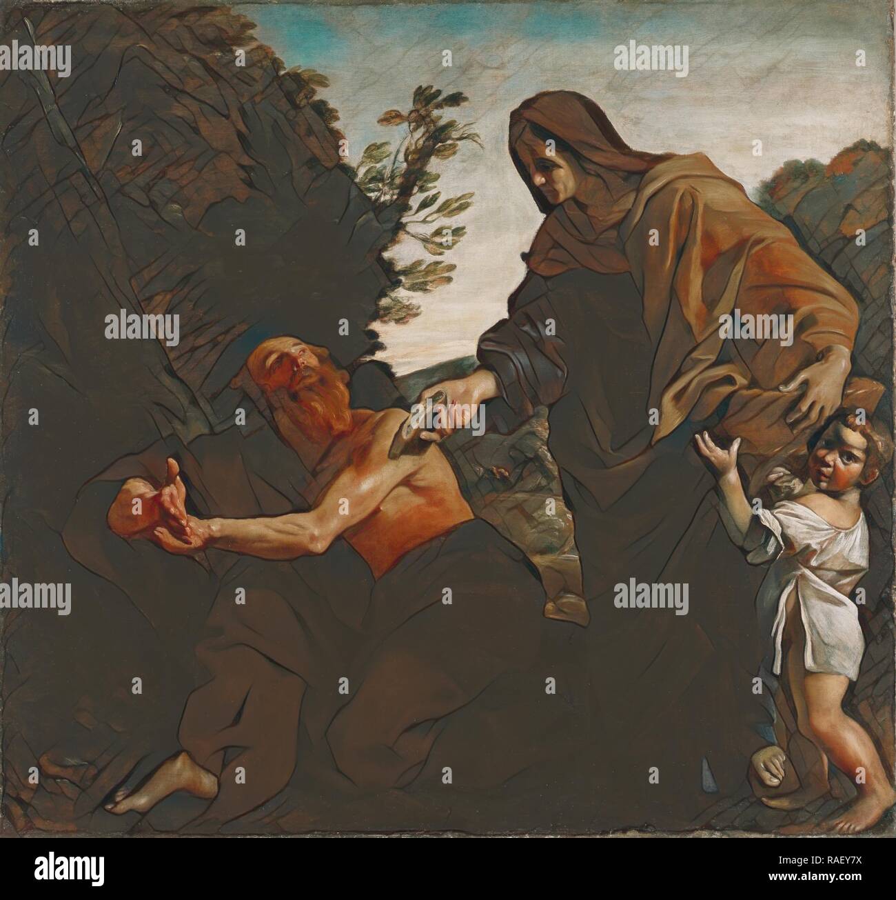 Elijah Receiving Bread from the Widow of Zarephath, Giovanni Lanfranco ...