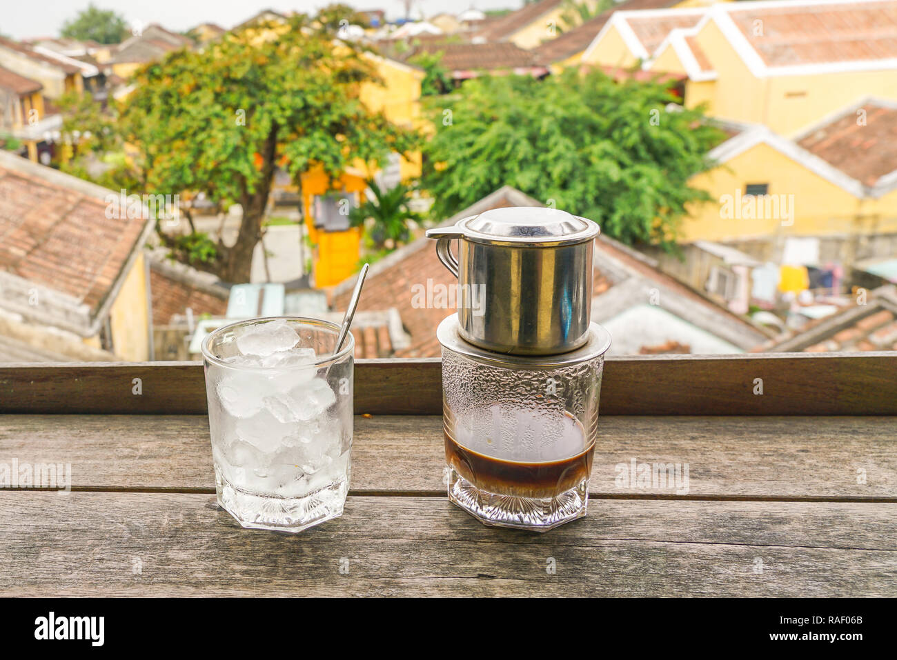 Traditional Vietnamese milk coffee Stock Photo - Alamy