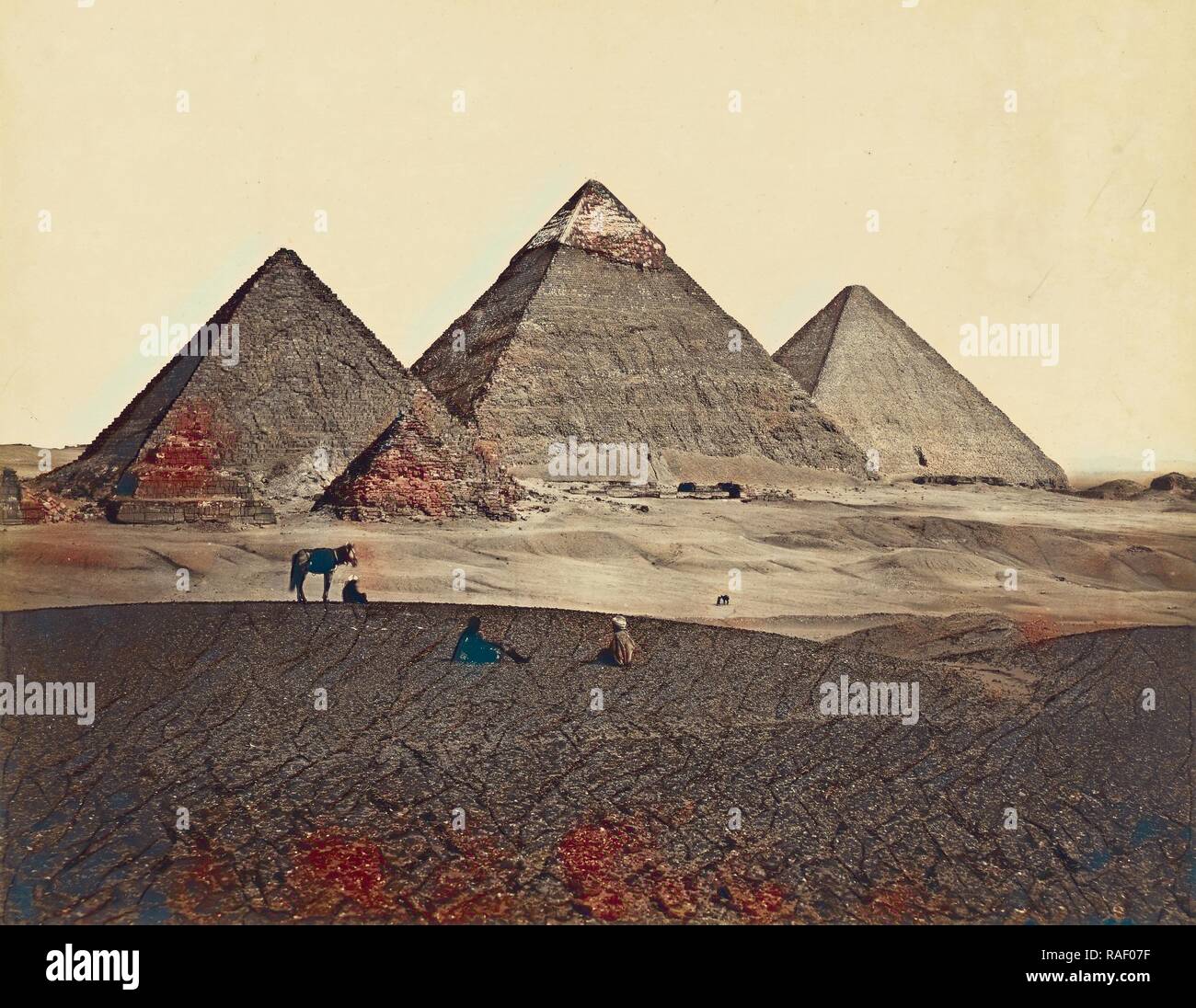 The Pyramids of Giza from the Southwest, Francis Frith (English, 1822 ...
