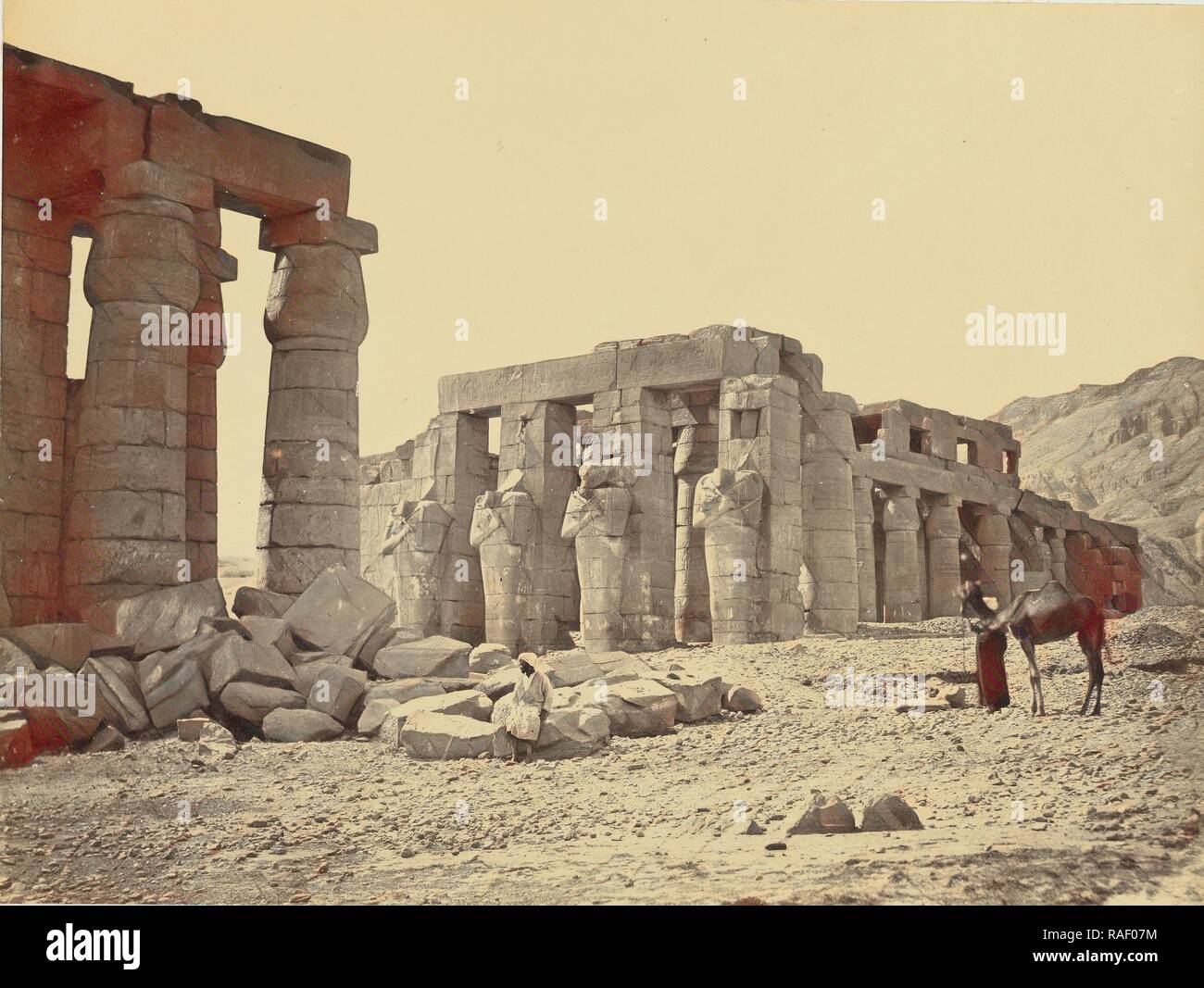 The Ramesseum of El-Kurney, Thebes, Second View, Francis Frith (English ...