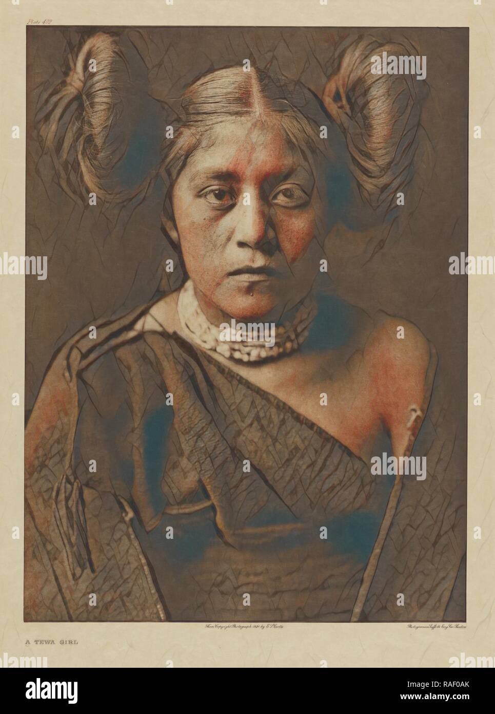 A Tewa Girl, Edward S. Curtis (American, 1868 - 1952), 1921, Gravure ...