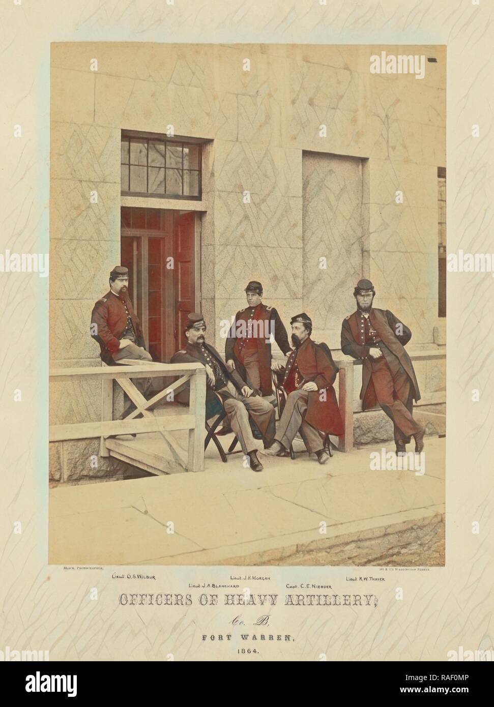 Officers of Heavy Artillery, Company B, Fort Warren, James Wallace ...