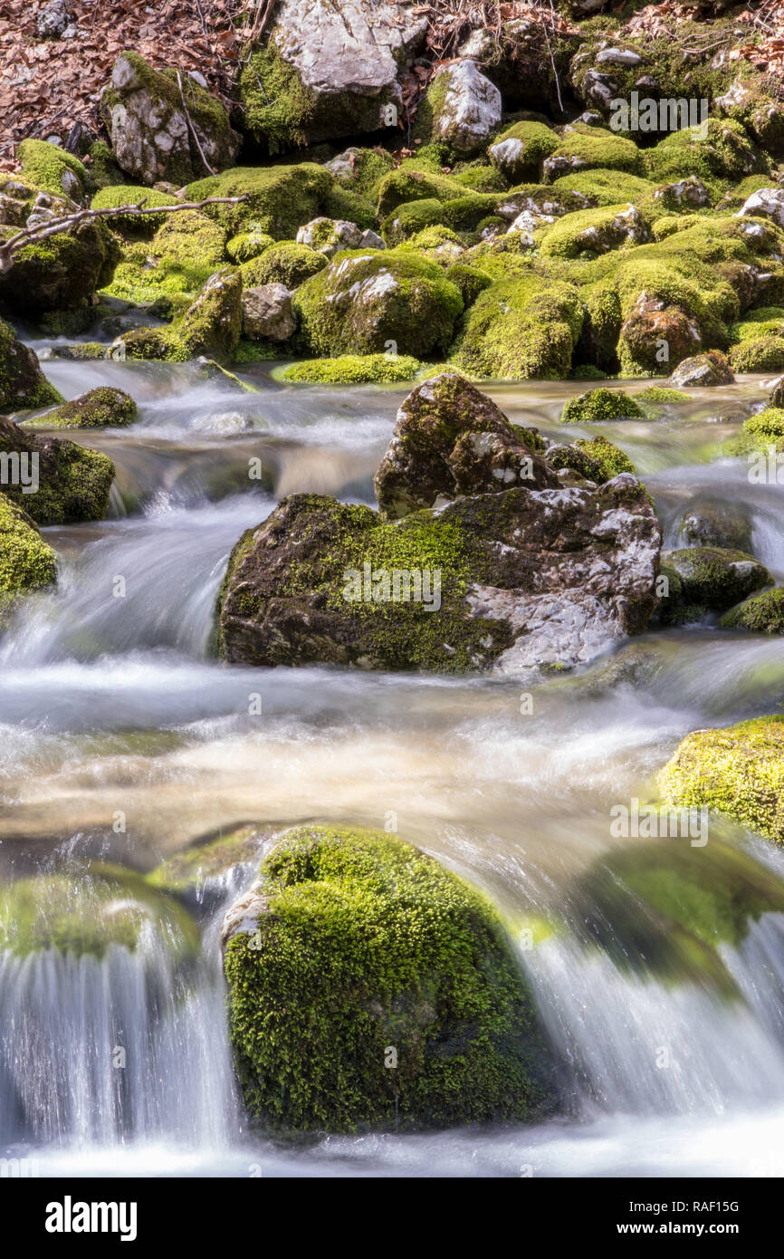water flowing over rocks Stock Photo - Alamy