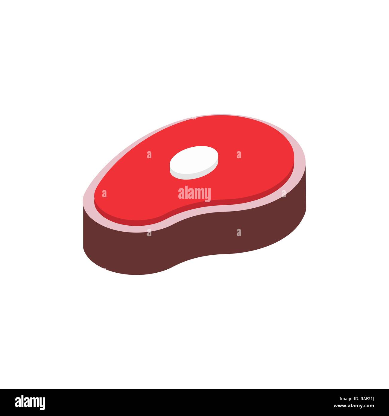 Slice meat. pork on bone. Piece of Beef beefsteak Stock Vector Image ...