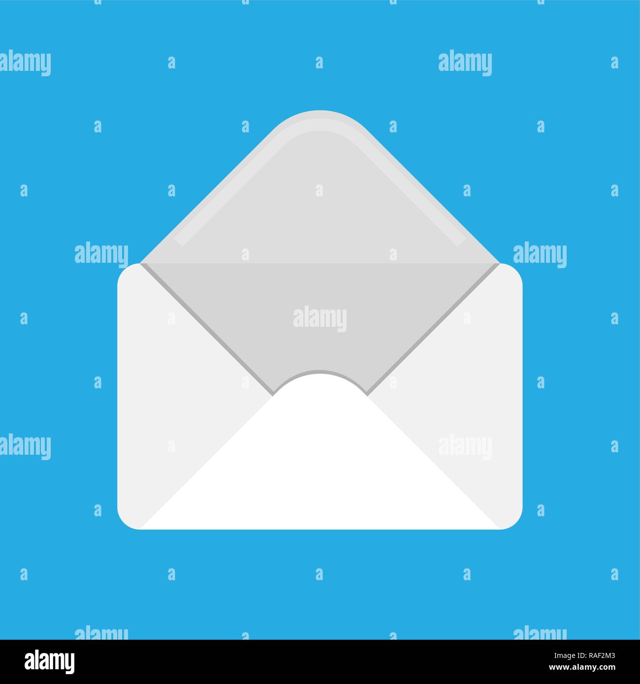 Open envelope isolated. Open letter. Mail Paper Vector illustration ...