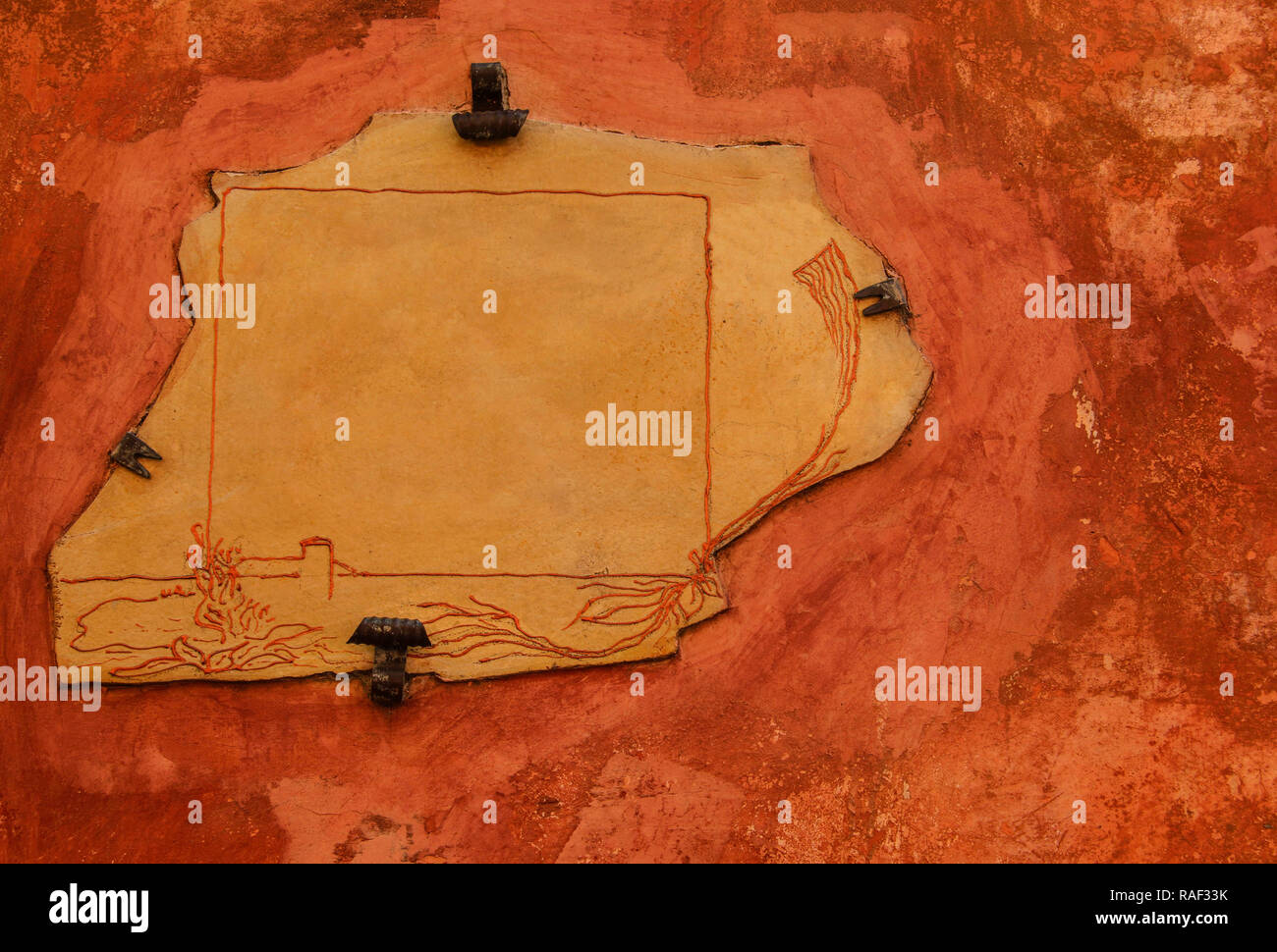 Old signage on red hi-res stock photography and images - Alamy