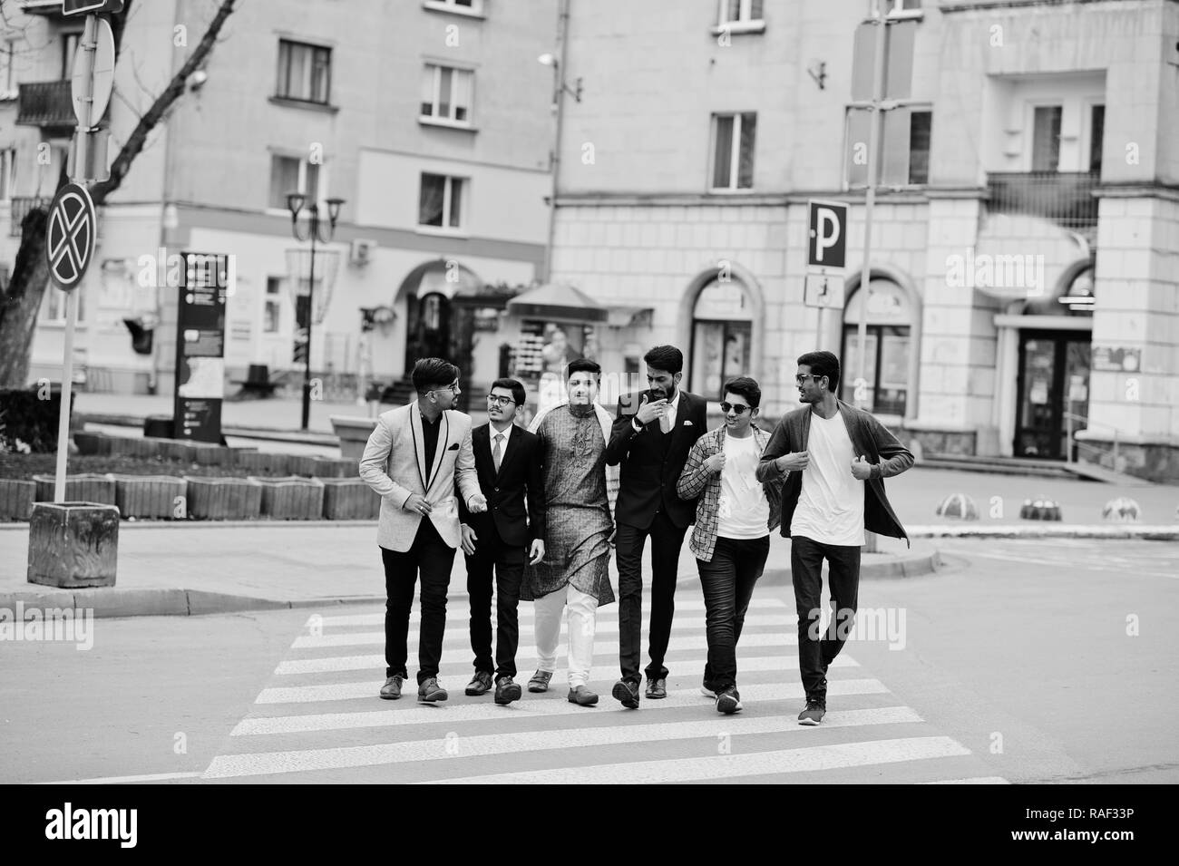Indian man walking in india Black and White Stock Photos & Images - Alamy