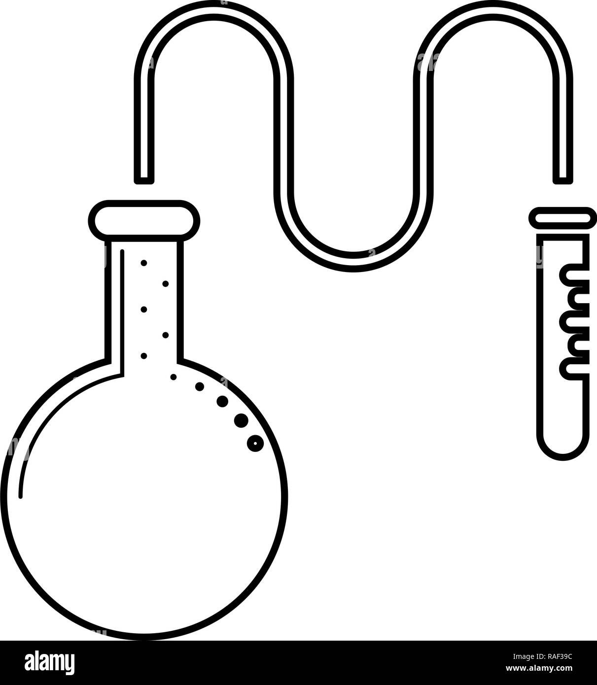 Oil distillation Flask for chemical reagents with test tube using a ...