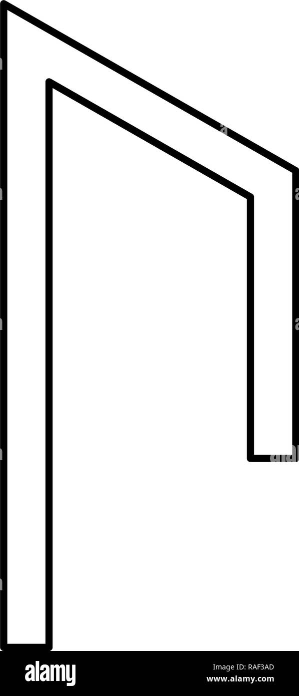 Rune Uruz Urus aurochs power icon black color vector I flat style ...