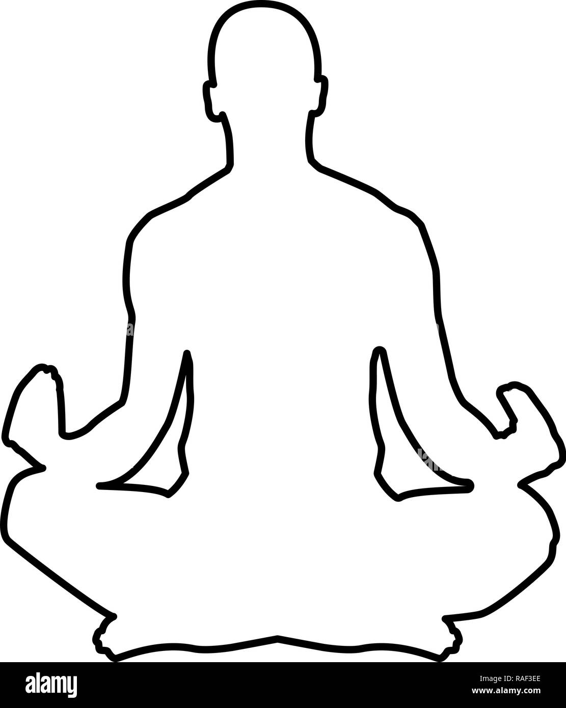 Practicing buddhism Stock Vector Images - Alamy