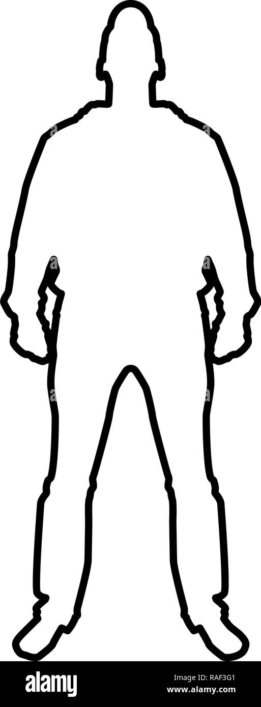 Man stand view Stock Vector Images - Alamy