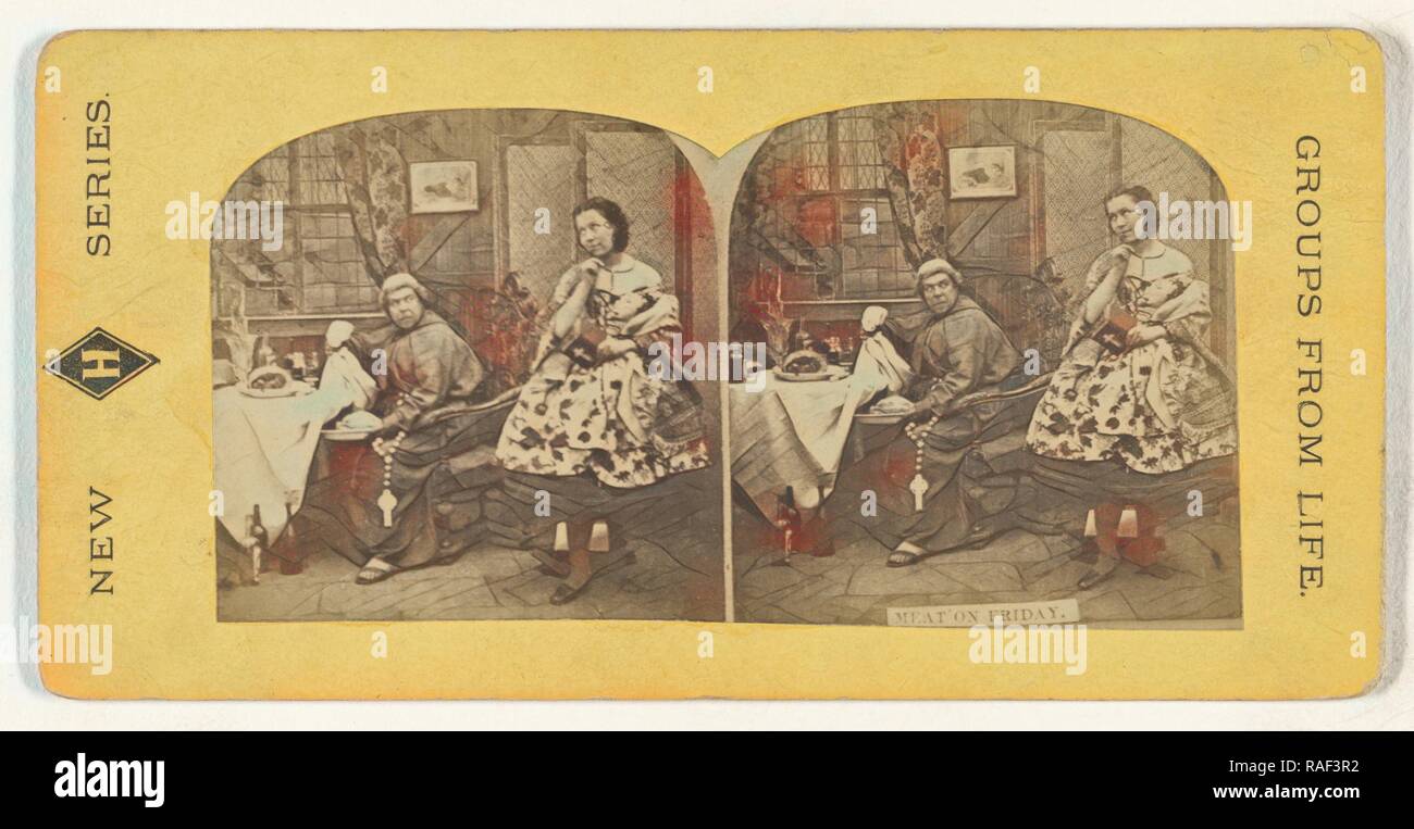 Meat on Friday, American, about 1870, Albumen silver print. Reimagined ...