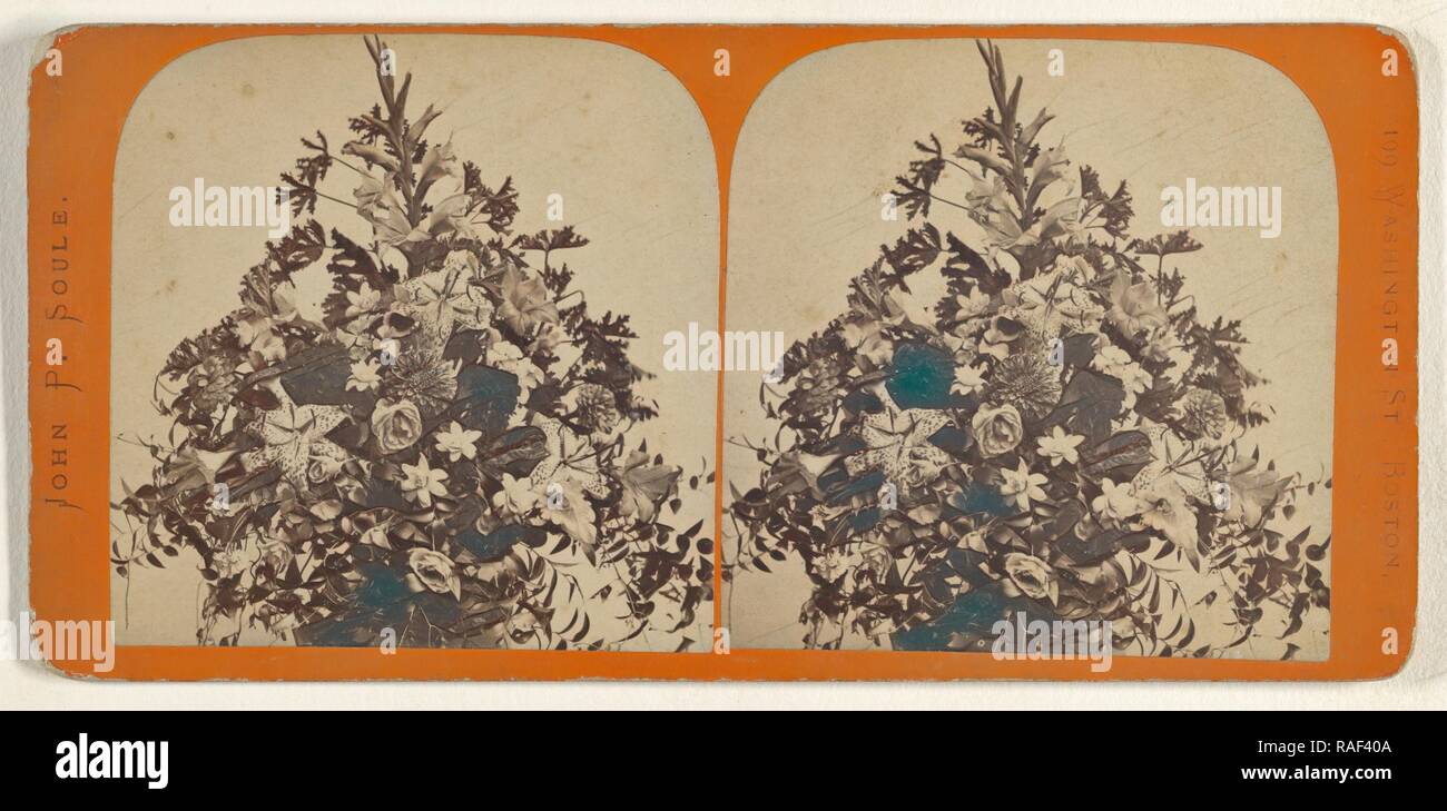 Flower arrangement, John P. Soule (American, 1827 - 1904), about 1870 ...