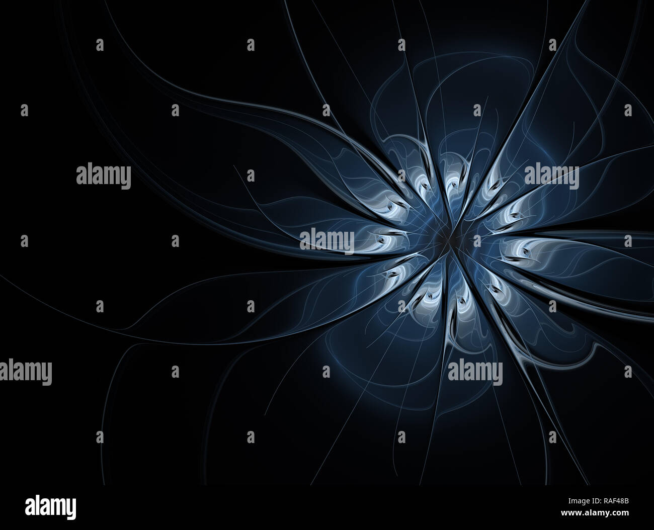 Beautiful fractal flower. Computer generated graphics. Abstract floral ...