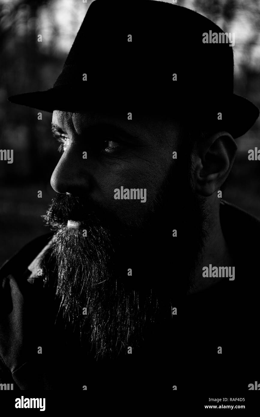 Beard man Black and White Stock Photos & Images - Alamy