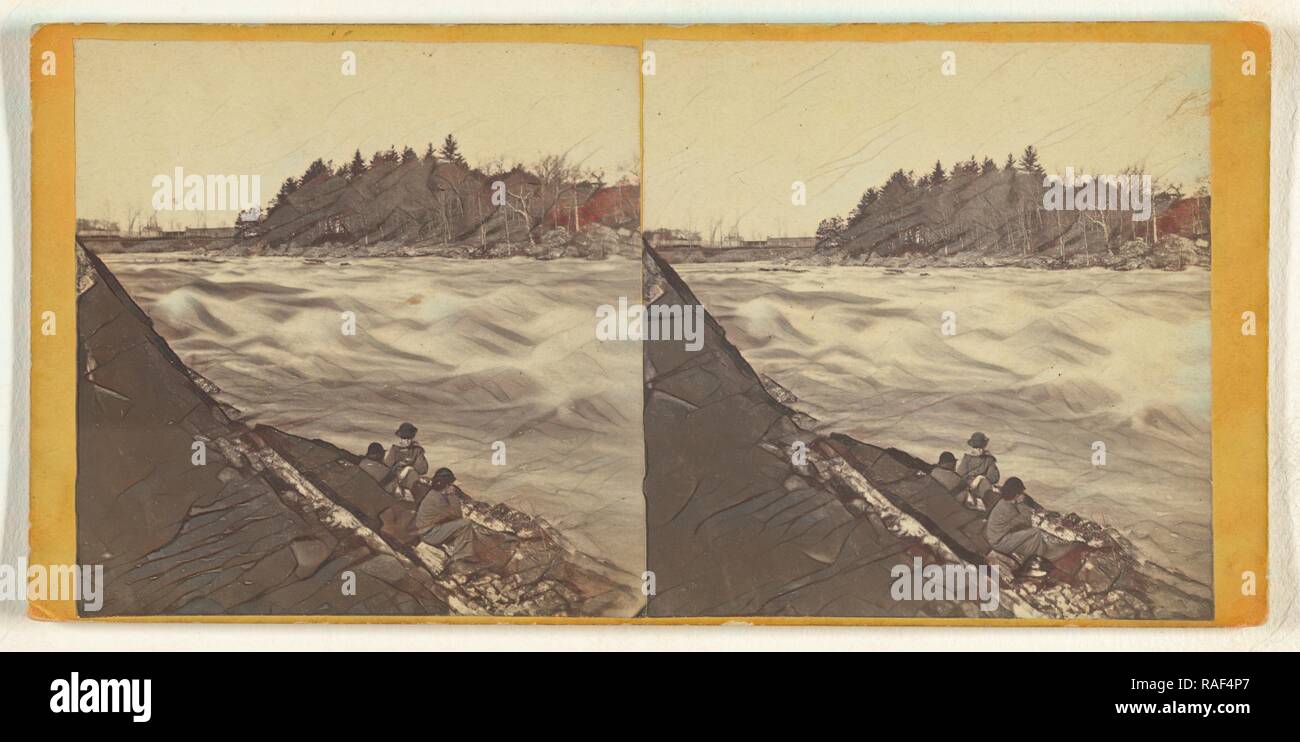 Foot of Pawtucket Falls from ledge by Waste Gates Northern Canal ...