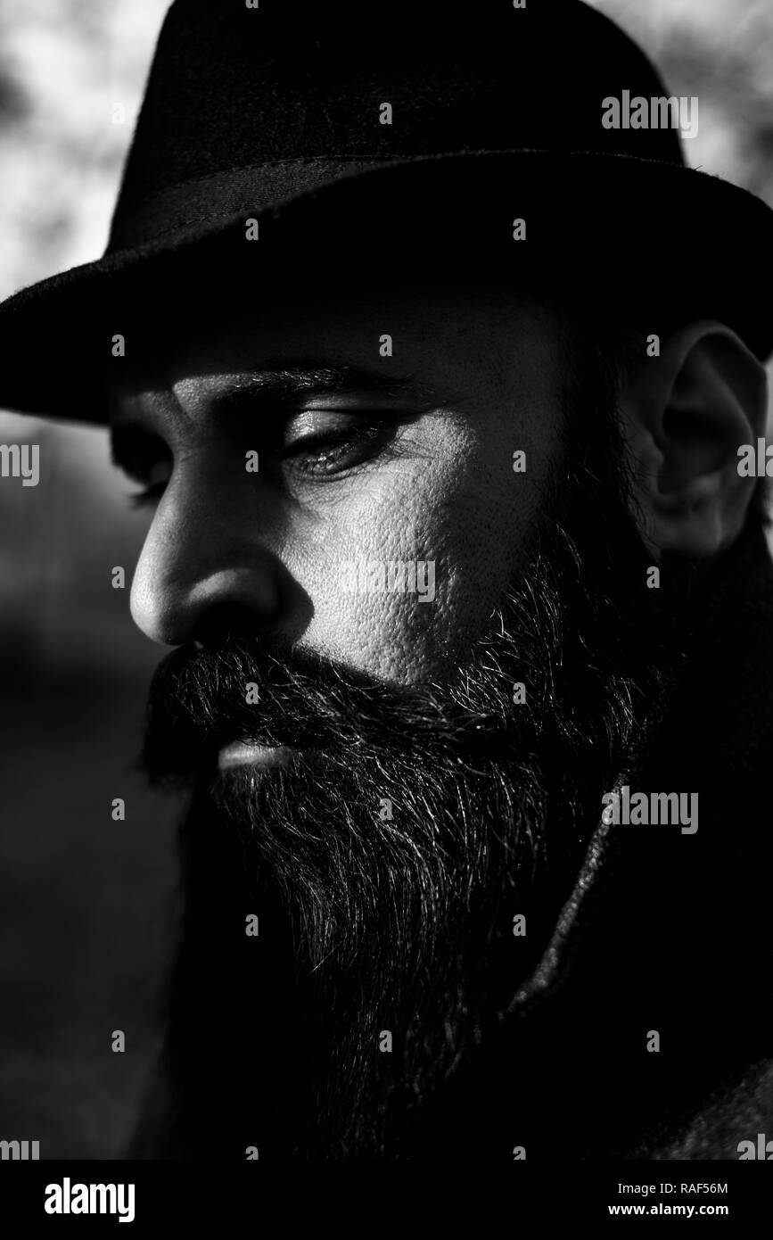 Man With Heavy Beard Stock Photo - Alamy