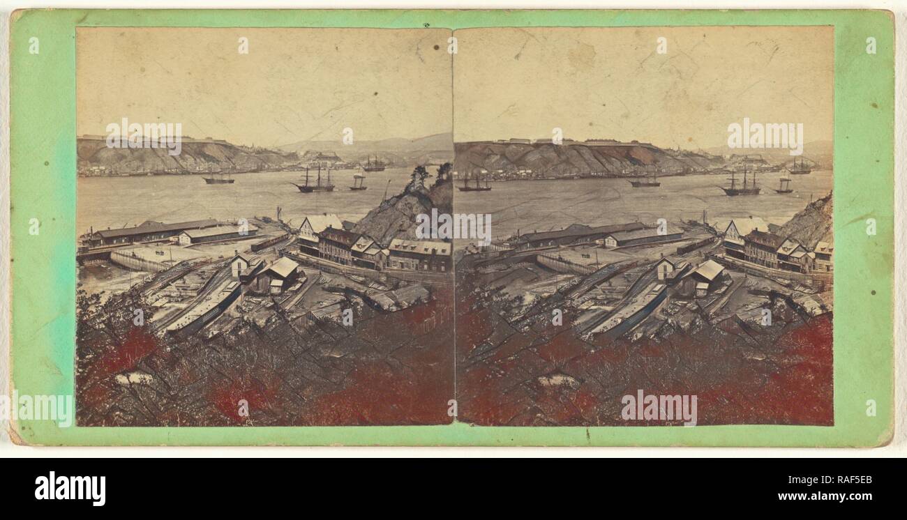 View of Quebec from the Grand Trunk Depot, Levi, L.P. Vallée (Canadian ...