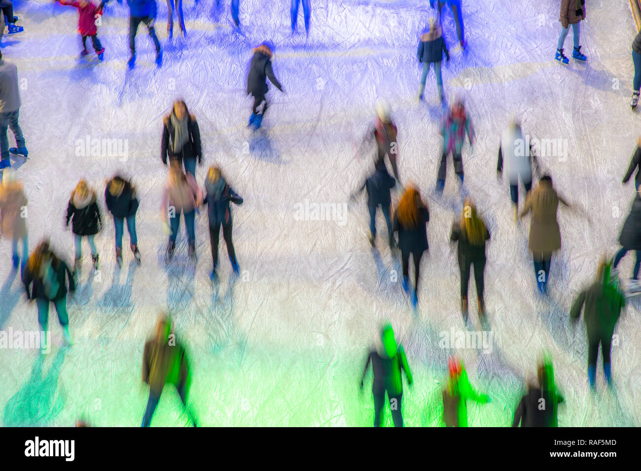 Ice Skating rink, skating, ice skating, on the move Stock Photo - Alamy