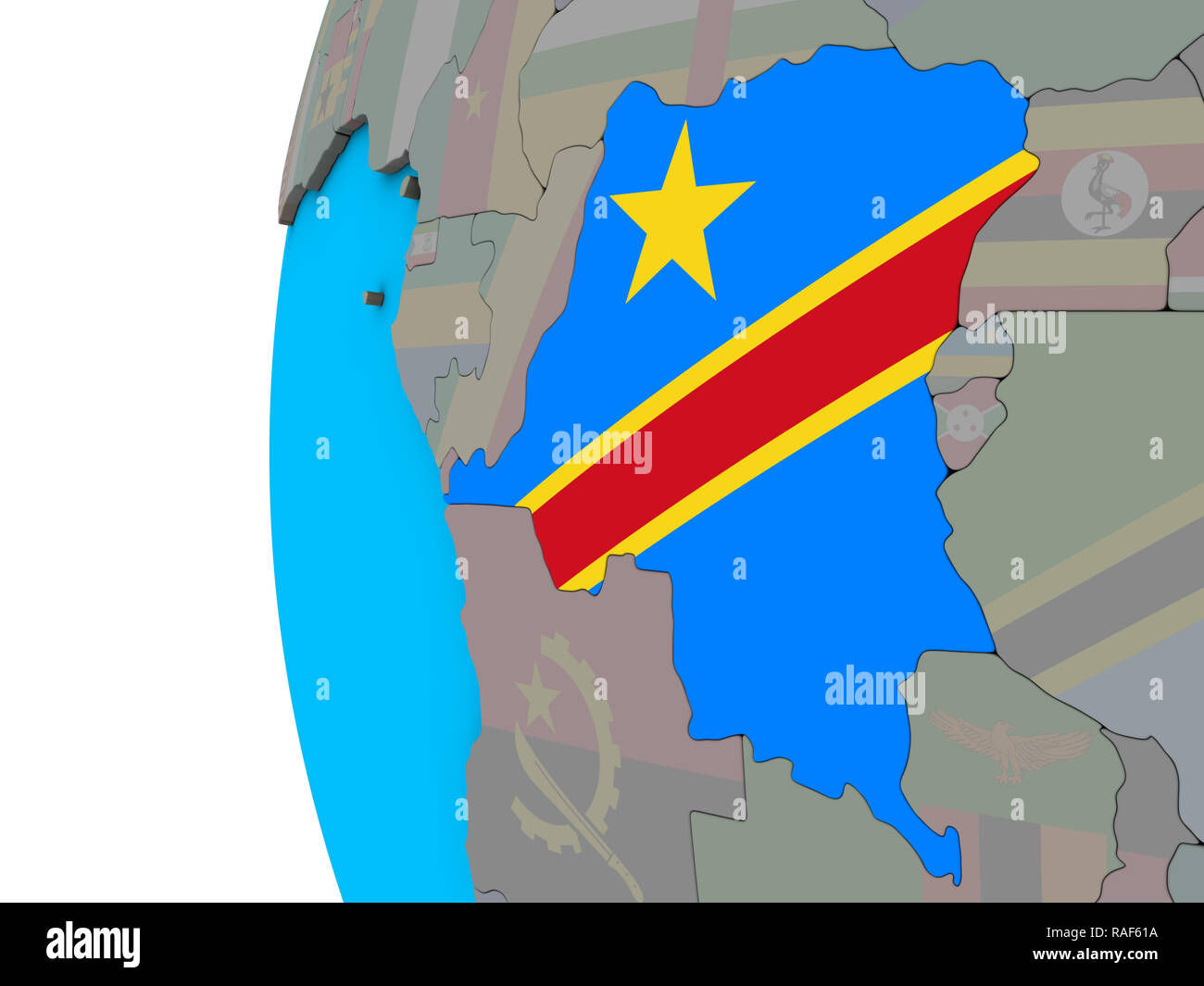 Democratic rep congo flag hi-res stock photography and images - Alamy