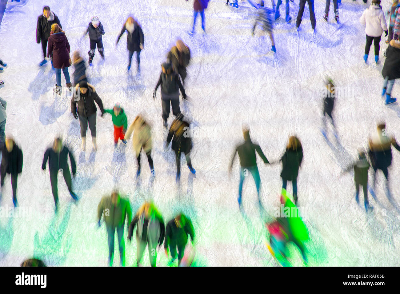 Ice Skating rink, skating, ice skating, on the move Stock Photo - Alamy