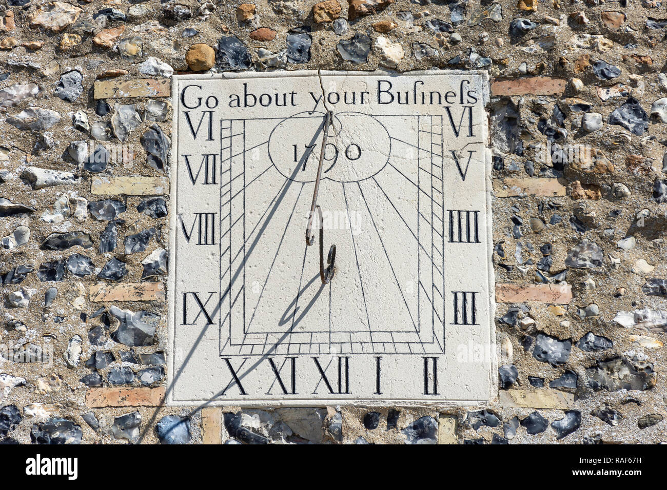 18th century sundial at entrance to St Peter & St Paul Church, High ...