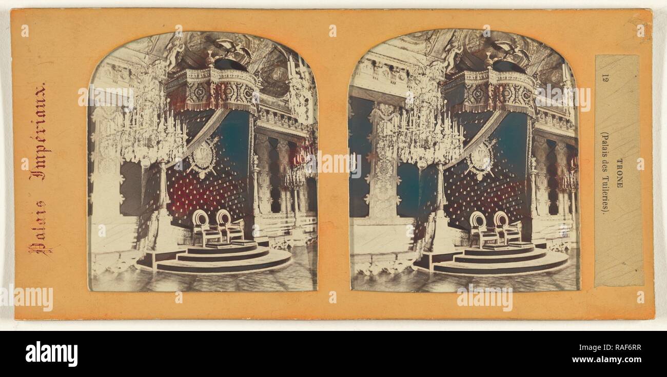 Palais Imperiaux. Trone (Palais des Tuileries), French, about 1865 ...