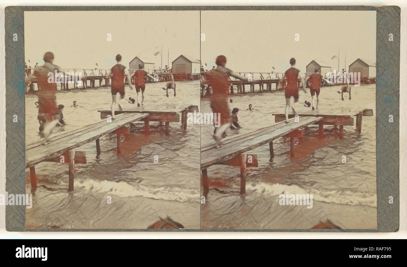 Colonial Beach, Va. Running divers, Hanson E. Weaver (American, active ...