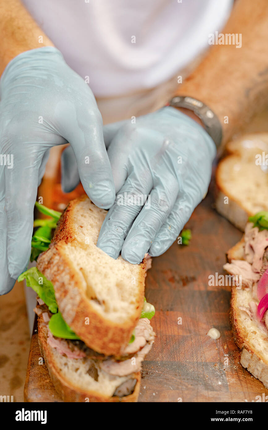 delicious sandwich ready to be eaten Stock Photo - Alamy
