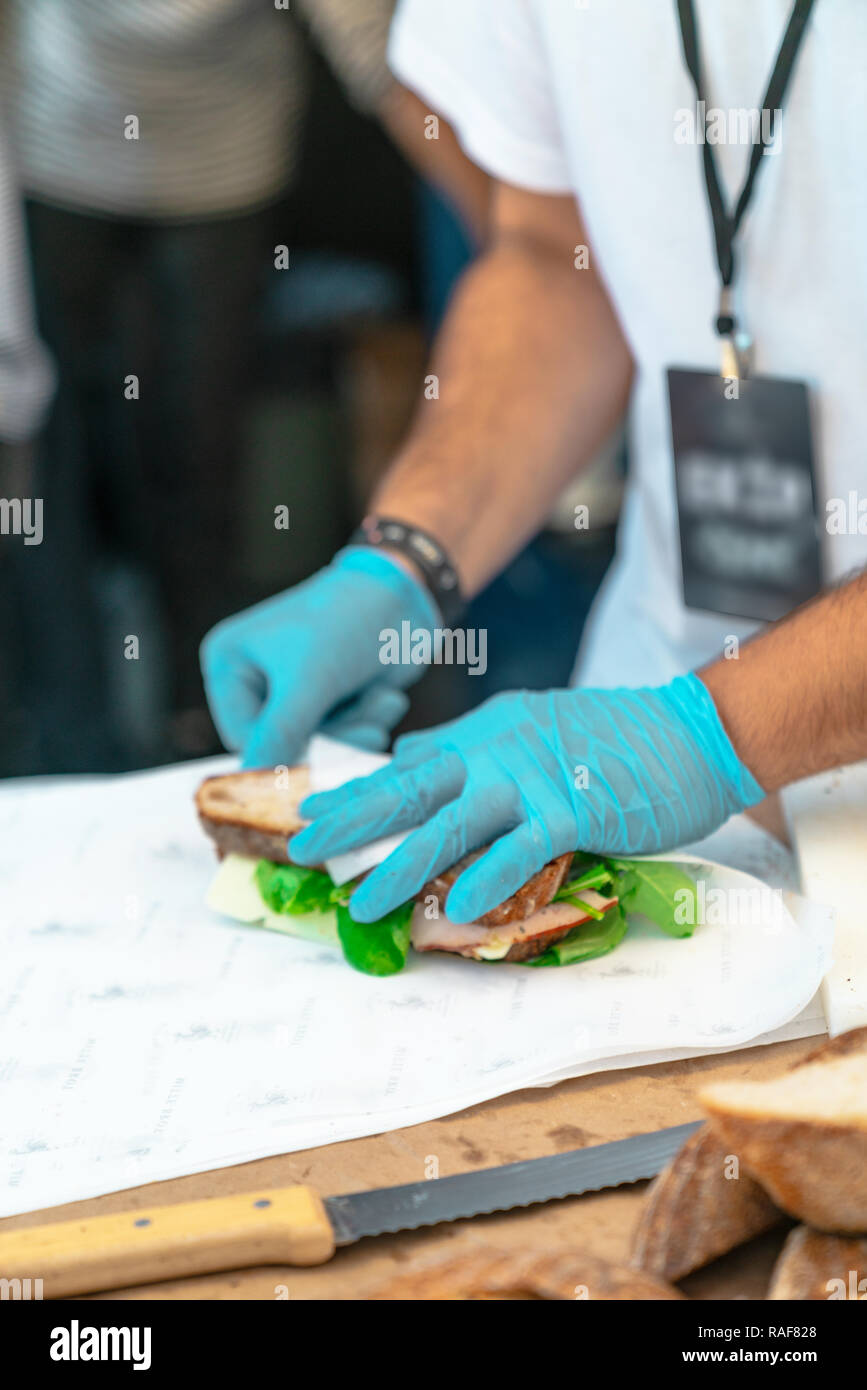 delicious sandwich ready to be eaten Stock Photo - Alamy