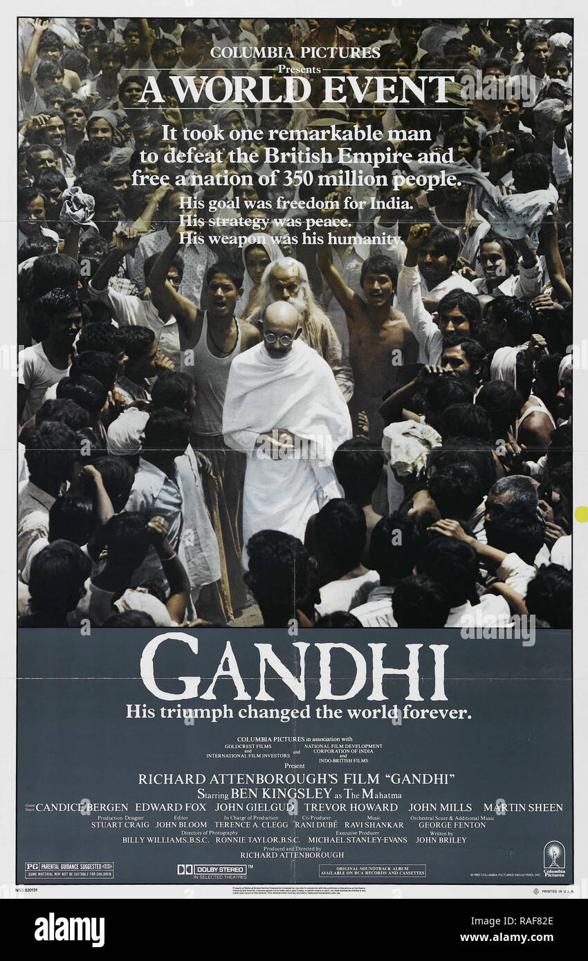 Gandhi movie poster hi-res stock photography and images - Alamy