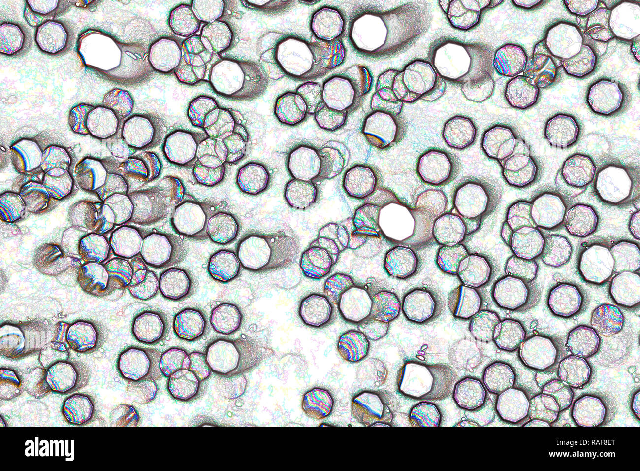 Octagonal forms in a crystal. Astract Stock Photo - Alamy